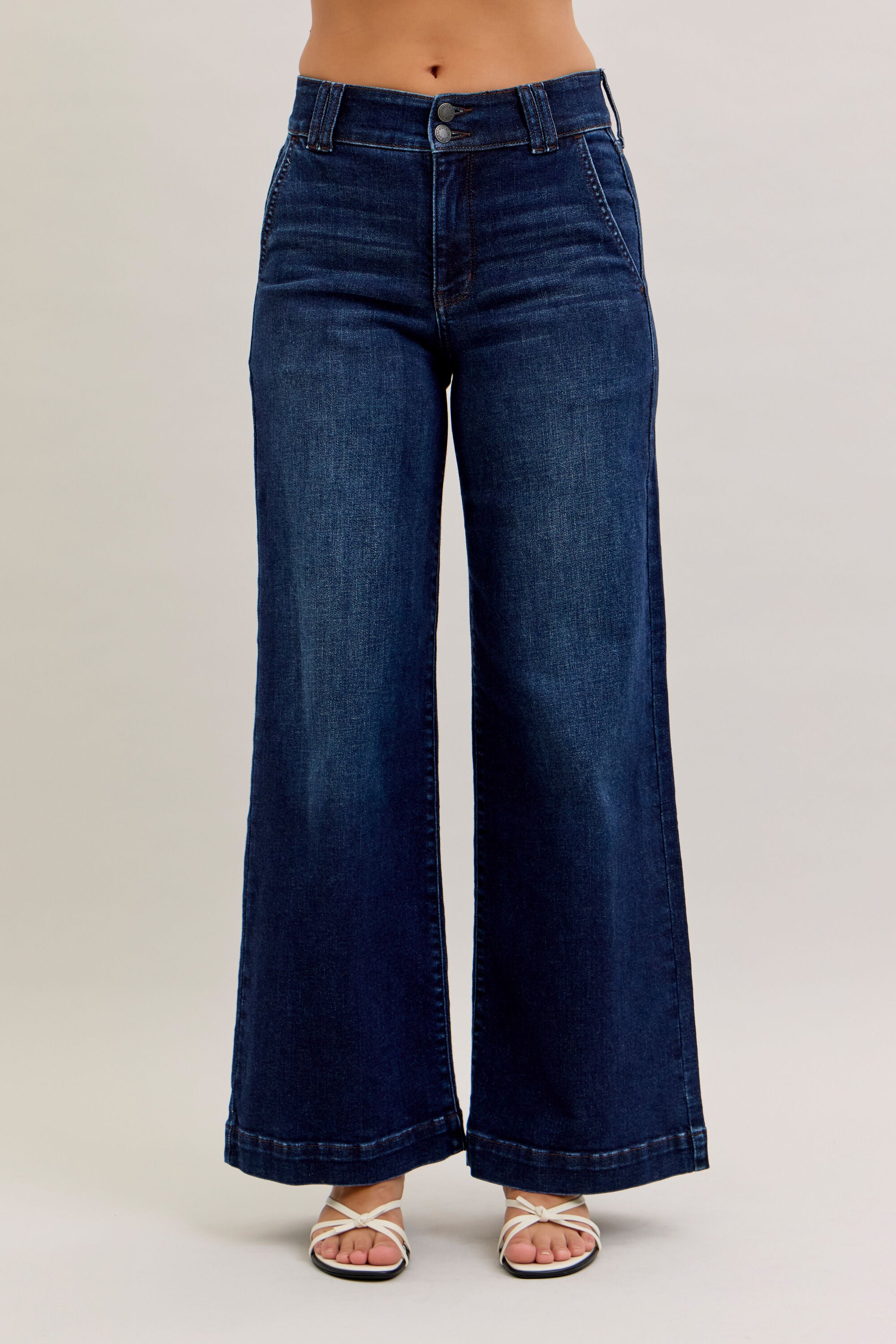 2026 Judy Blue ~ Dark Rinse High Waisted Wide Leg Trouser - Style 8267 ...