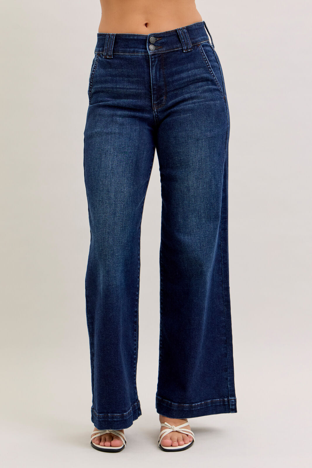 2026 Judy Blue ~ Dark Rinse High Waisted Wide Leg Trouser - Style 8267 ...